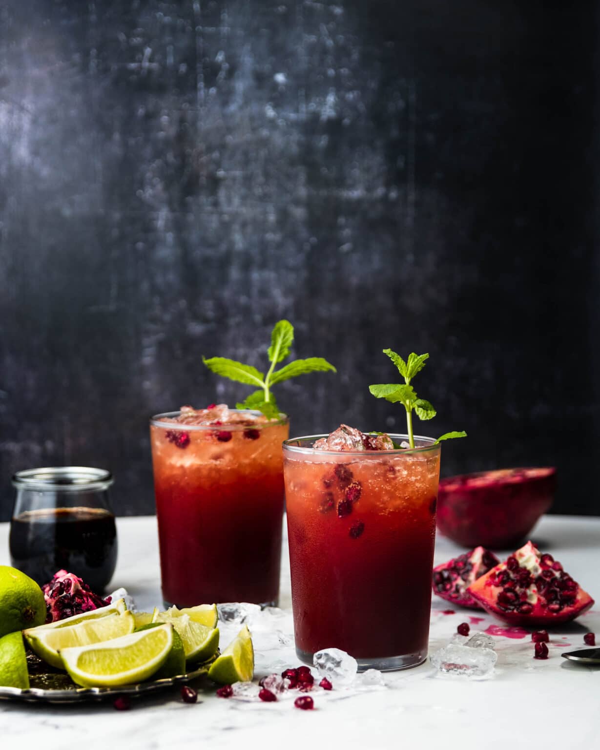 Easy Pomegranate Mojito - Bakes by Chichi