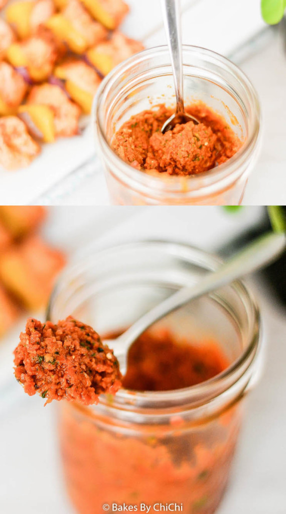 Red Pesto Chicken Kebabs - Bakes by Chichi