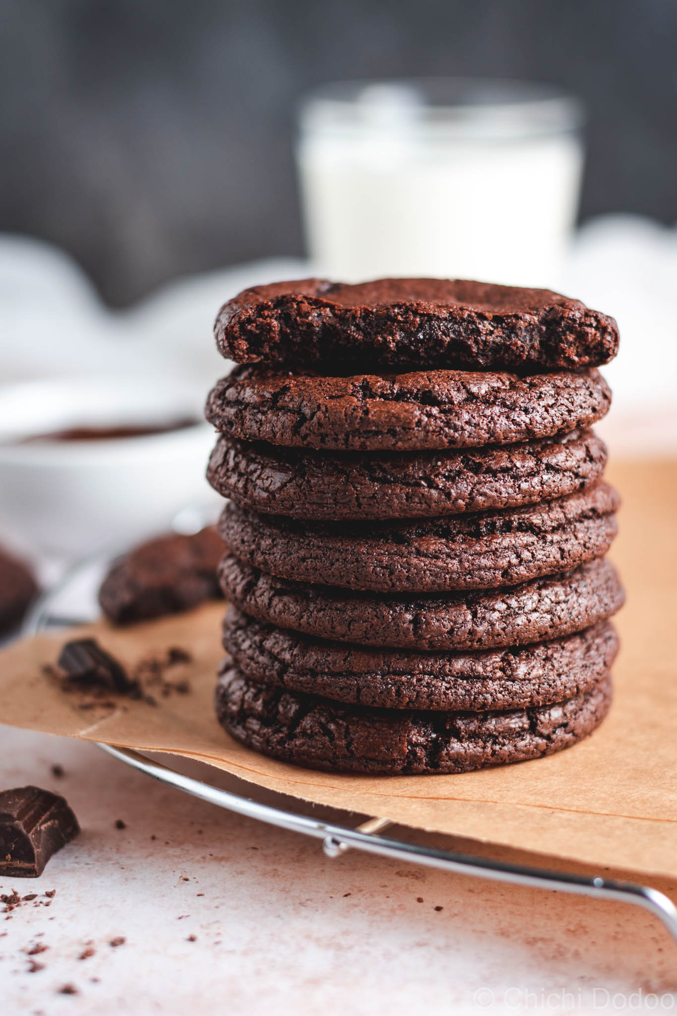 Soft Fudgy Brownie Cookies - Bakes by Chichi